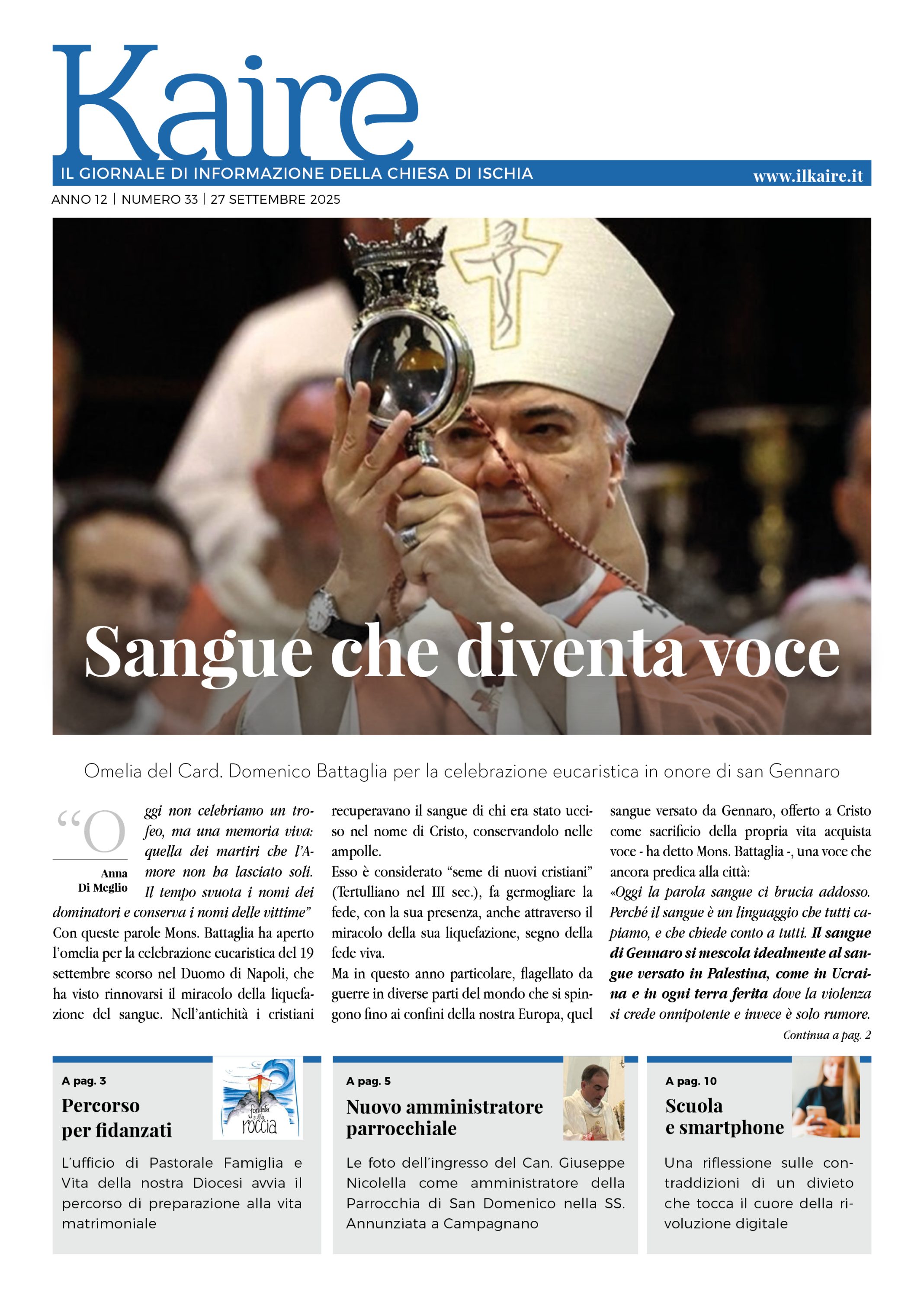 KAIRE 33 ANNO XII | Diocesi Ischia